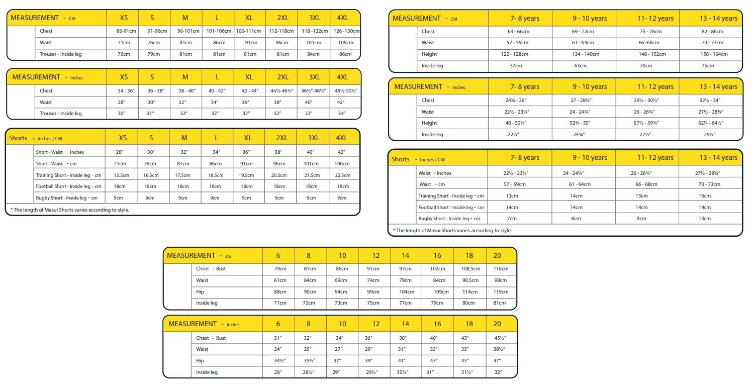 Size Guide | Owzat-Cricket.co.uk